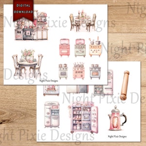 Vintage Kitchen Junk Journal Kit, Retro Kitchen Journal, Digital Junk ...