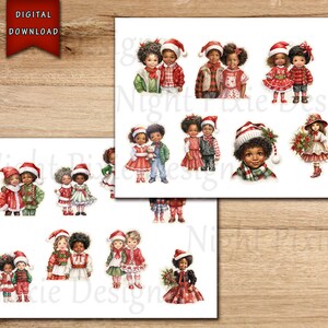 Christmas Kids Set 1, Kids Christmas Fussy Cut, Kids Stickers ...