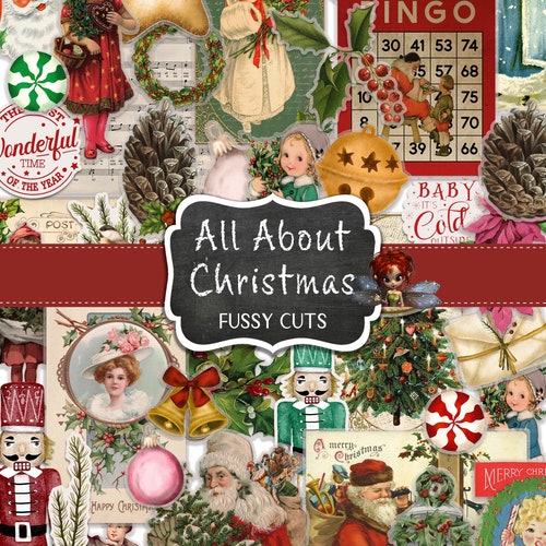 Christmas Holiday Fussy Cuts Junk Journal Ephemera - Etsy