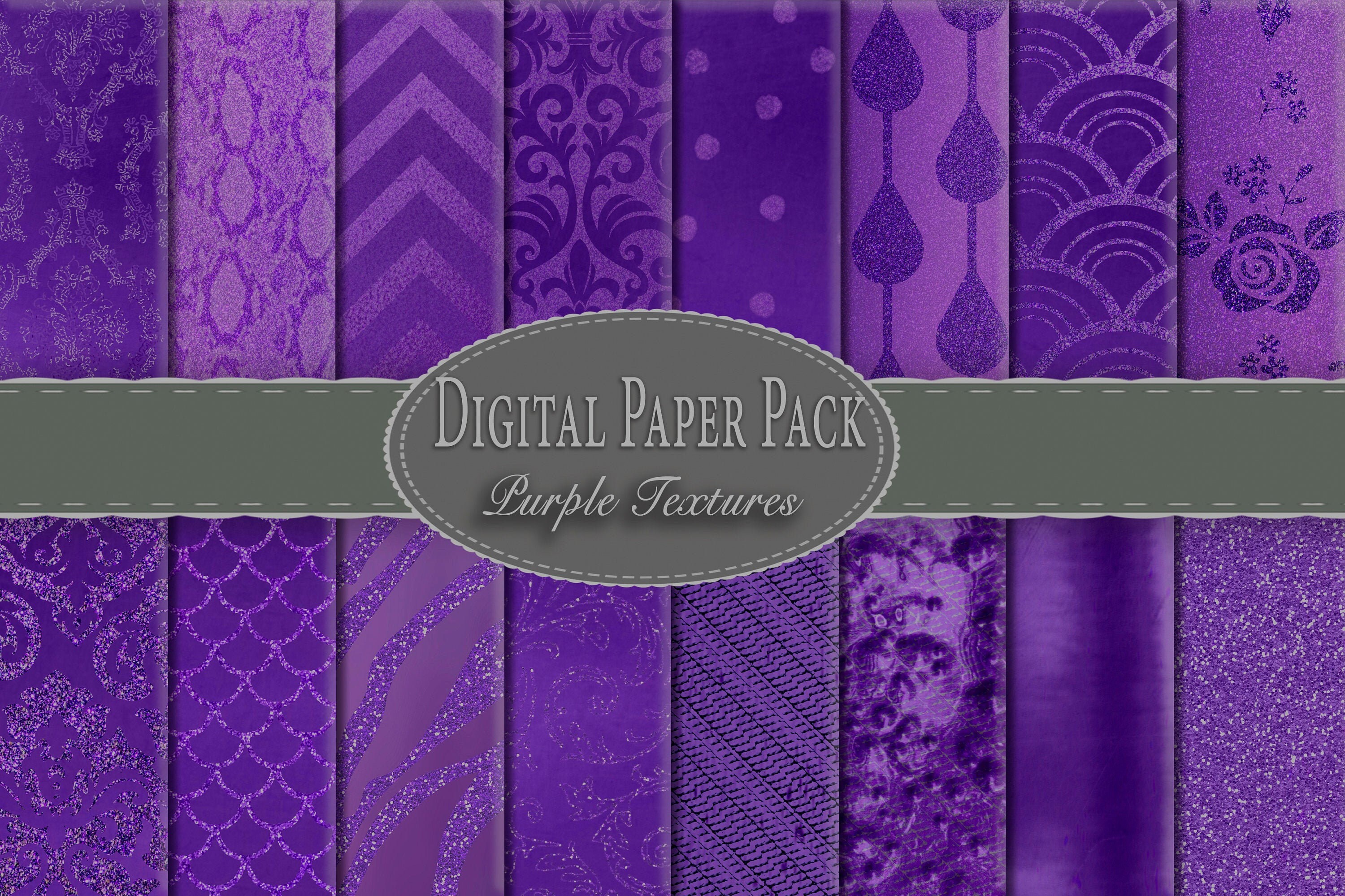 Purple Textures Digital Scrapbook Paper Pack Digital | Etsy