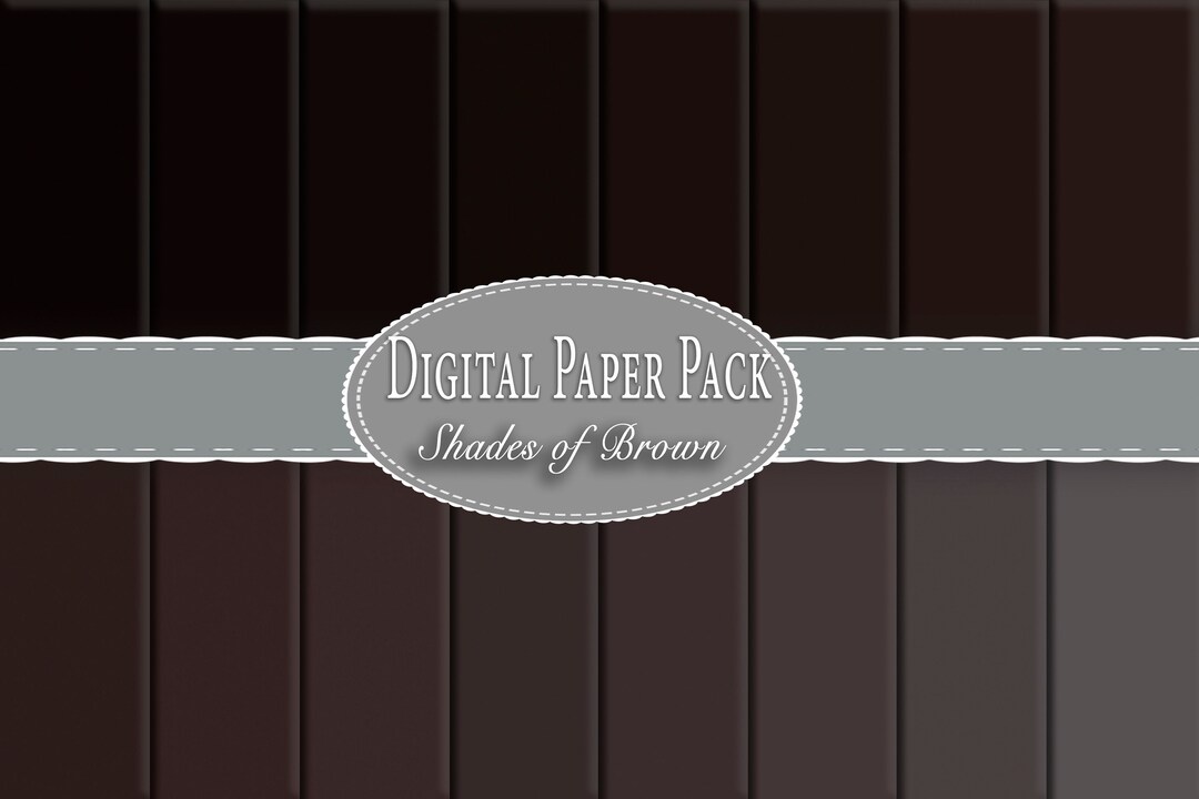 Shades of Brown Paper Pack, Scrapbook Paper, Printable Paper, Digital ...