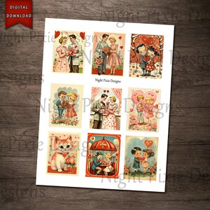 Vintage Valentines Ephemera Set 1, Valentine Junk Journal, Ephemera ...