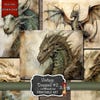 5 Printable Art Images, Vintage Dragons, Printable Junk Journal, Dragon ...