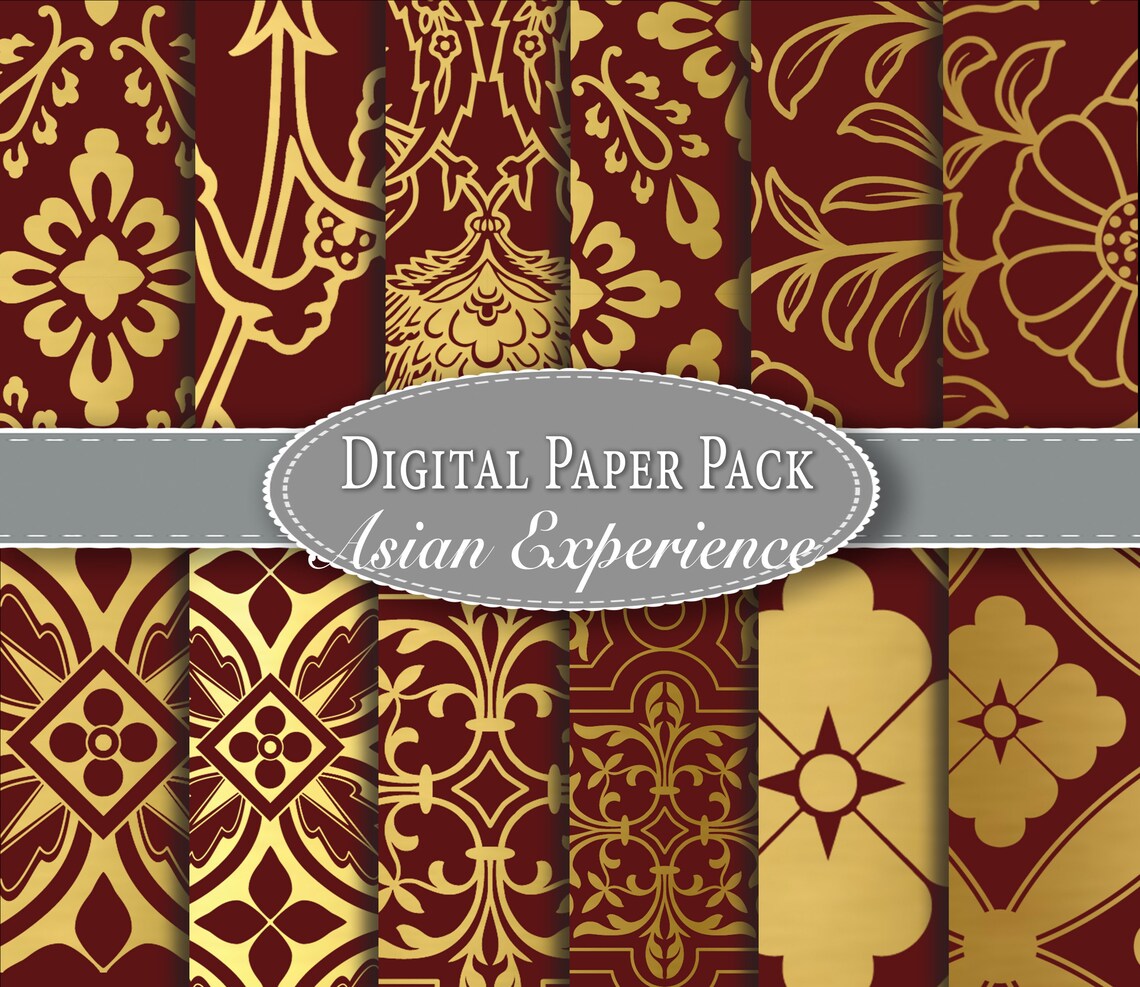 Asian Experience Digital Scrapbook Paper Pack Digital - Etsy