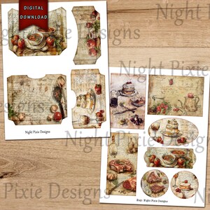 Culinary Junk Journal Kit, Digital Download, Printable Junk Journal ...