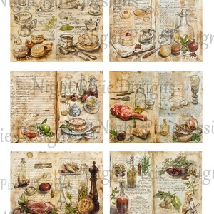 Culinary Junk Journal Kit, Digital Download, Printable Junk Journal ...