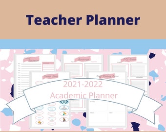 2021-2022 Printable Teacher Planner, Academic Planner, Printable ...