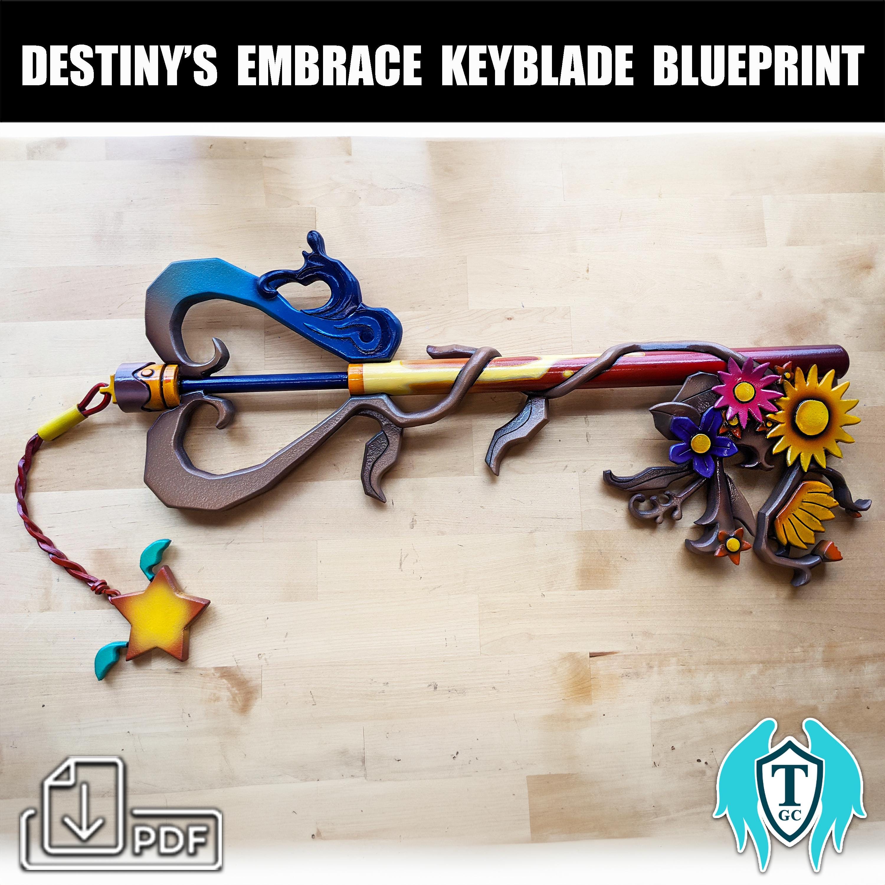 Keyblade destiny's Embrace From Kingdom Hearts Blueprint Download - Etsy