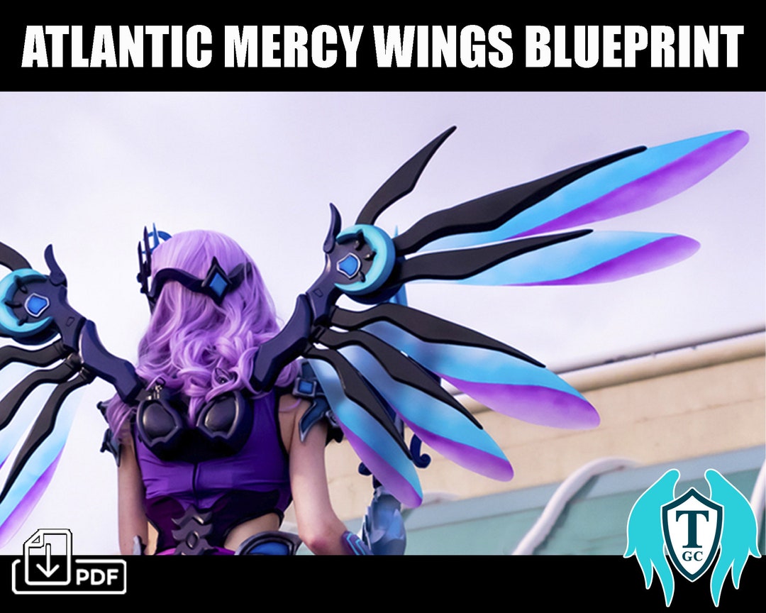 Atlantic Mercy Wings From Overwatch Blueprint Download - Etsy
