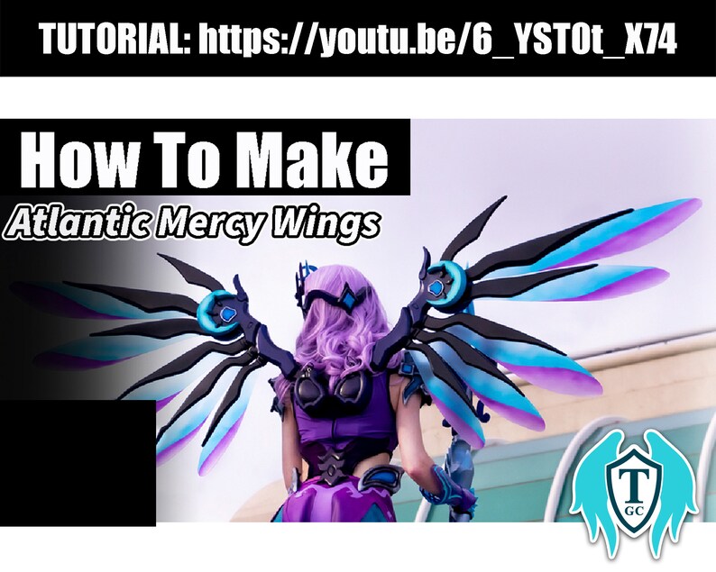 Atlantic Mercy Wings From Overwatch Blueprint Download - Etsy