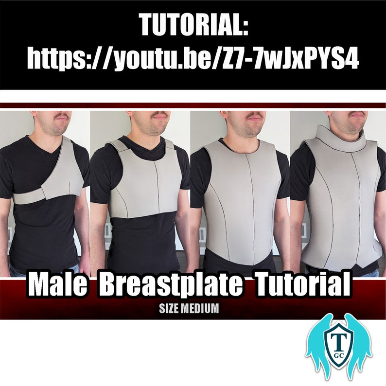 Male Breastplate Bundle (size Medium)- 4 Pack Pattern Download - Etsy