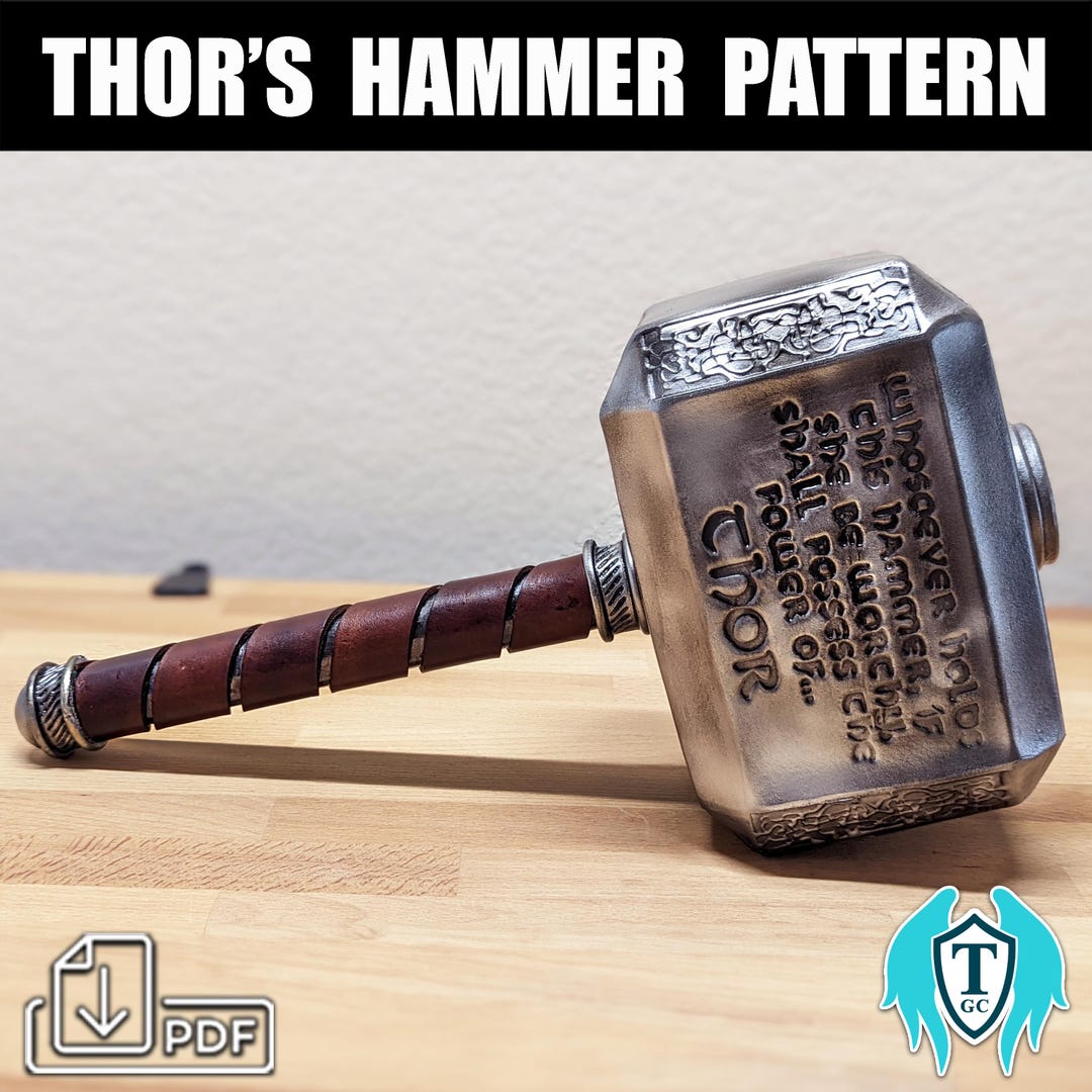 Thor's Hammer mjolnir From Thor Pattern Download - Etsy