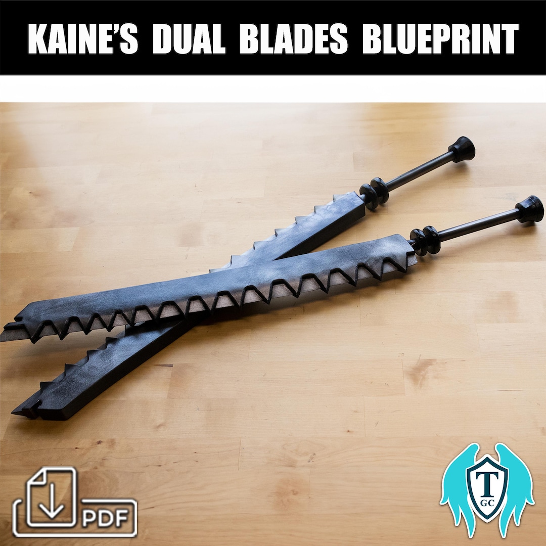 Kaine's Dual Blades From Nier: Replicant- Blueprint Download - Etsy