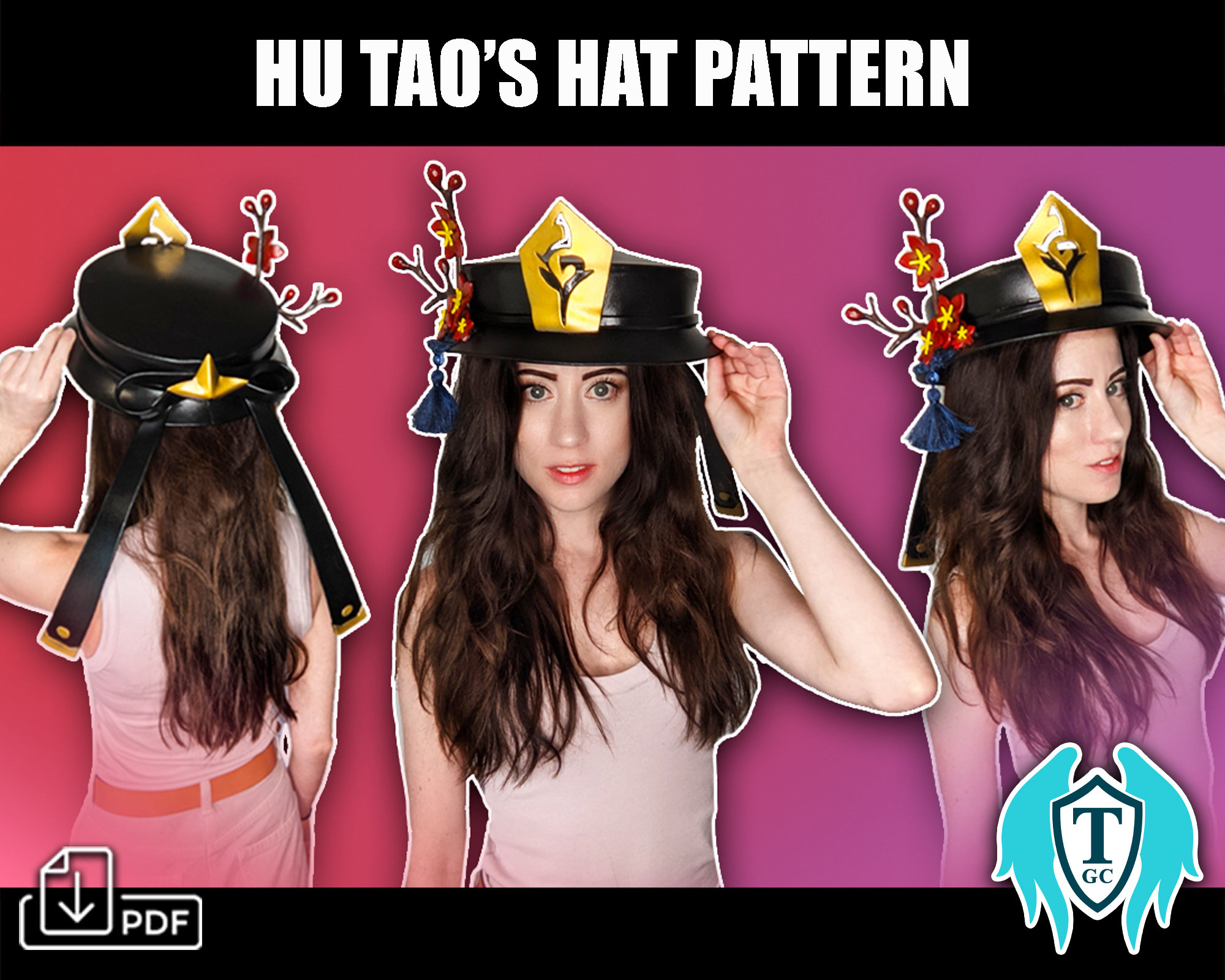 Hu Tao's Hat From Genshin Impact Pattern Download - Etsy Australia