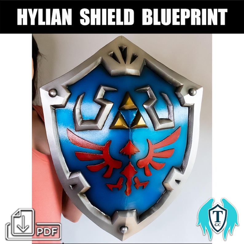 Hylian Shield From the Legend of Zelda- Blueprint Download - Etsy