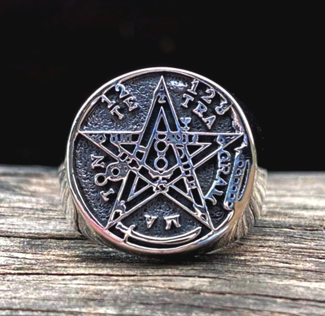 Antique Plated Tetragrammaton Te Tra Gram Ma Ton Ring Sterling - Etsy