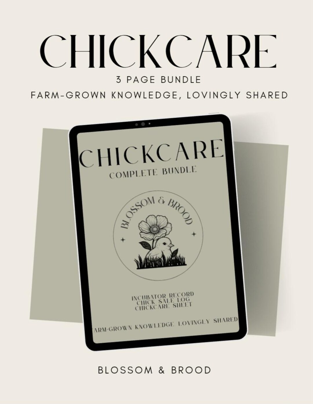 Poultry Hatch & Chick Care Bundle | Incubator Record, Sale Record ...