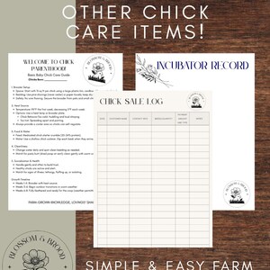 Printable Incubator Record Sheet – Egg Hatching Log – Chicken ...