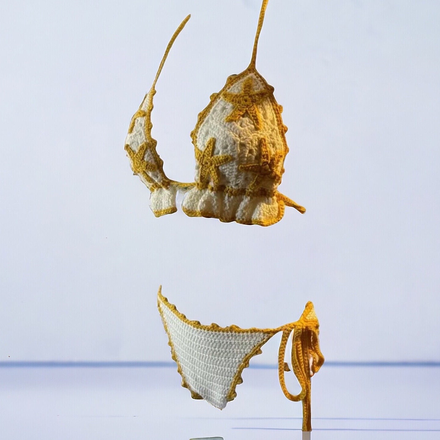 Starfish Handmade Crochet Swimsuit Two Piece Swimsuit Crochet Swimwear ...