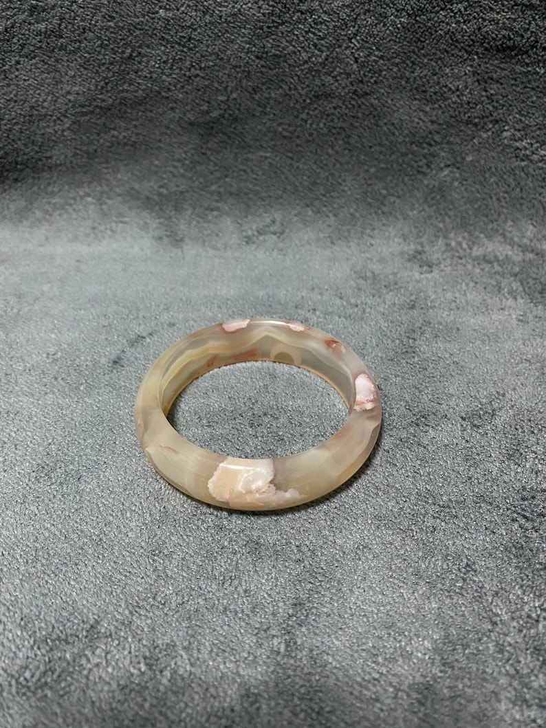 Natural Sakura Agate Cherry Blossom Bangle 54mm - Etsy