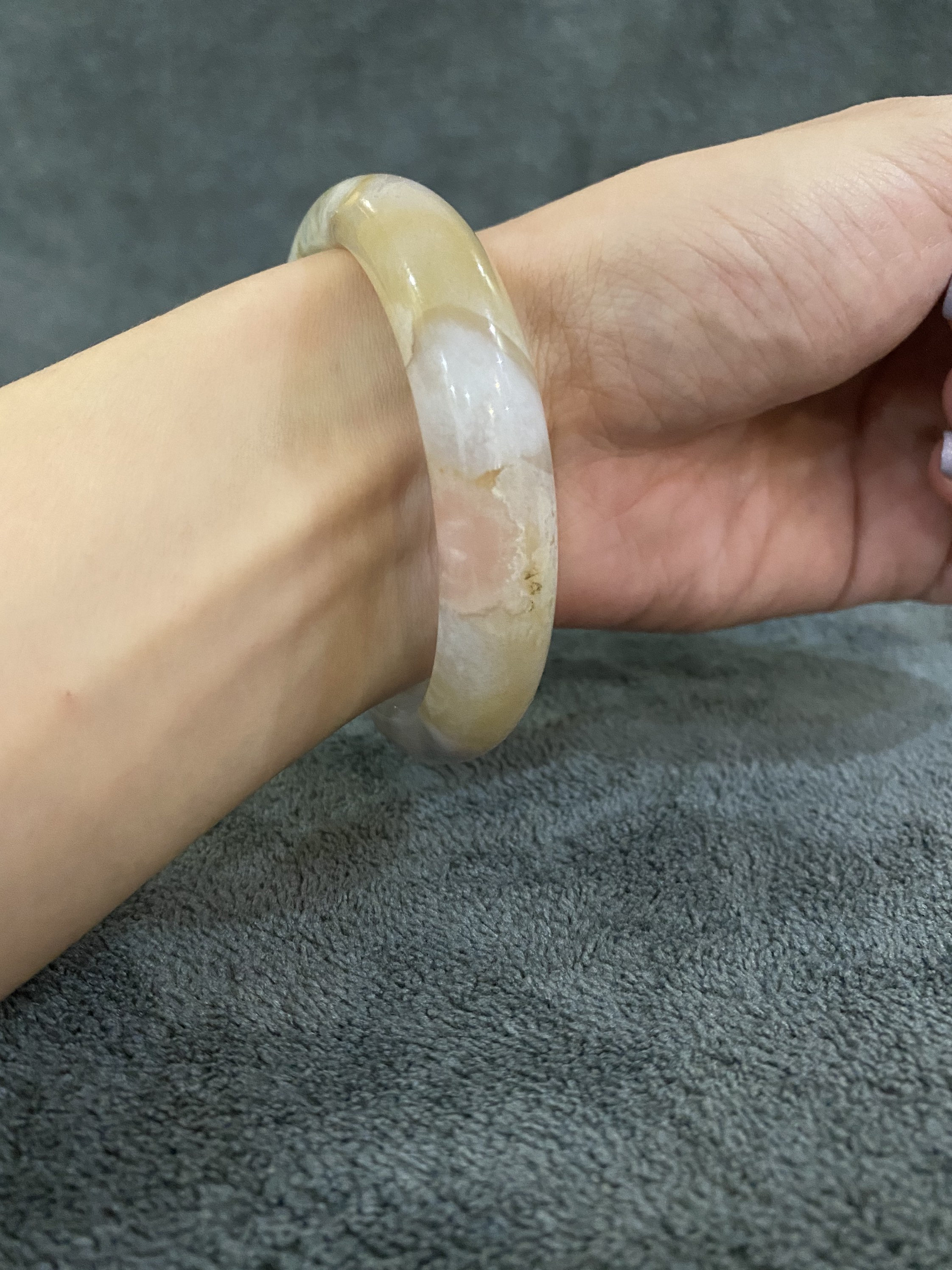 Natural Sakura Agate Cherry Blossom Bangle 58mm - Etsy