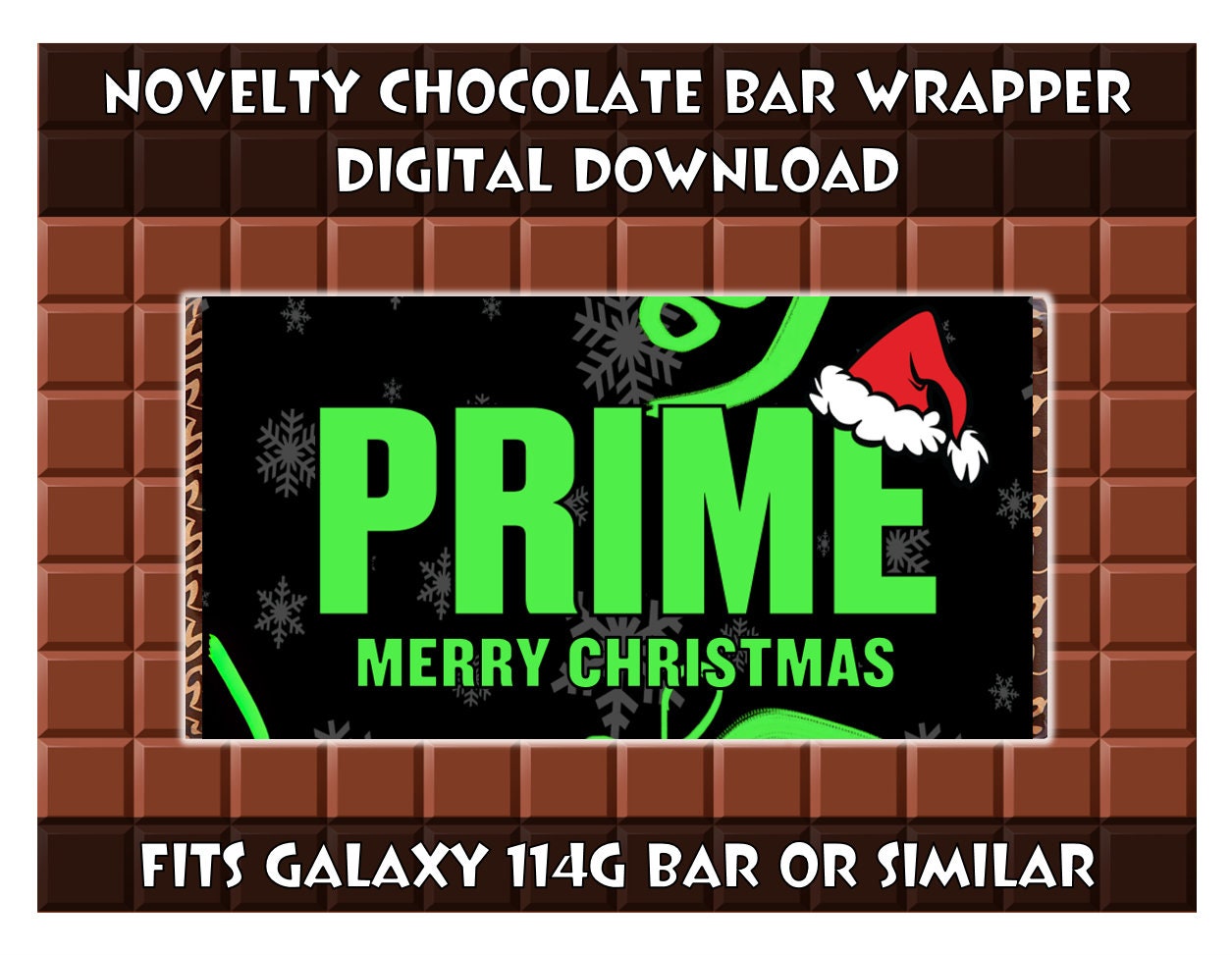 Christmas Prime Glowberry Inspired Printable Chocolate Bar Wrapper ...
