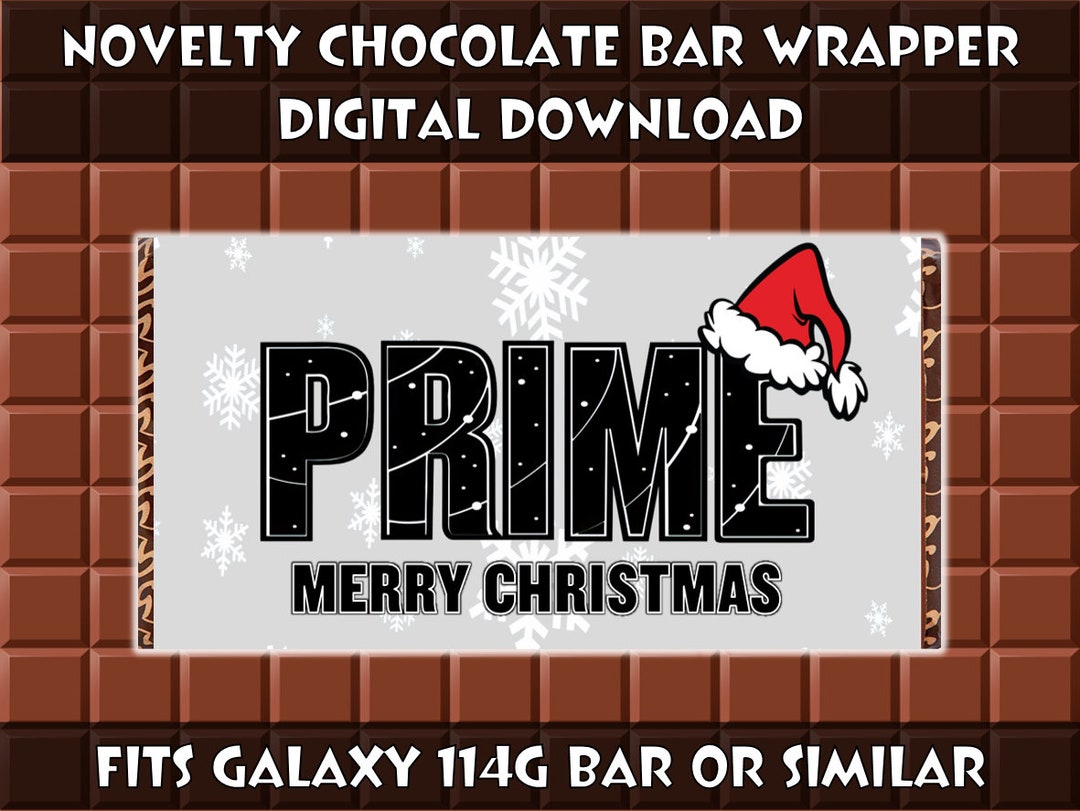 Christmas Prime Meta Moon Inspired Printable Chocolate Bar Wrapper ...