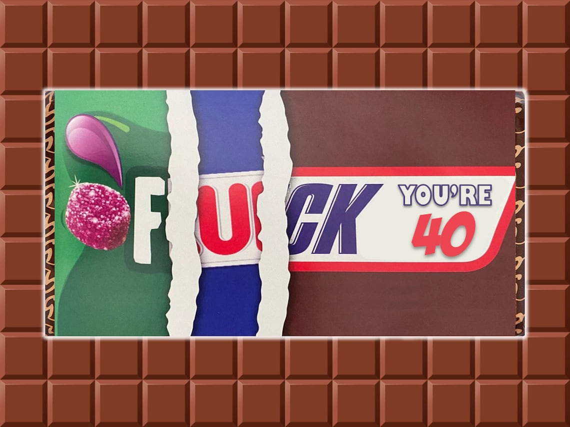 Birthday Chocolate Bar Wrapper Printable Chocolate Wrapper - Etsy UK