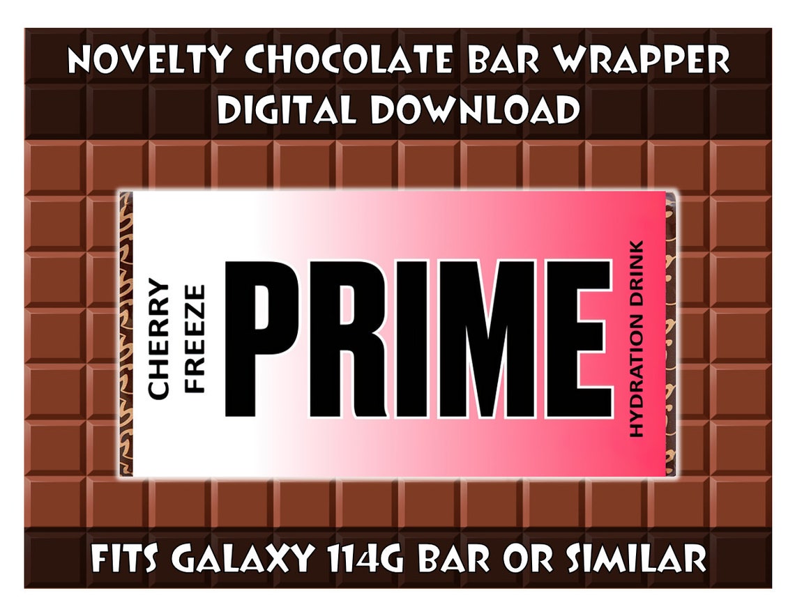 Prime Cherry Freeze Inspired Printable Chocolate Bar Wrapper - Etsy