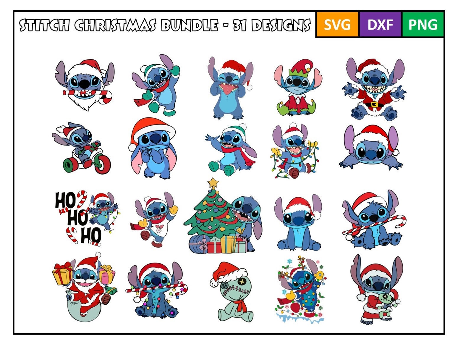 Stitch Christmas Png, Lilo and Stitch Svg, Christmas Cartoon Svg ...