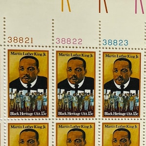 1979 Martin Luther King Jr. Black Heritage, Plate Block of 12, US ...