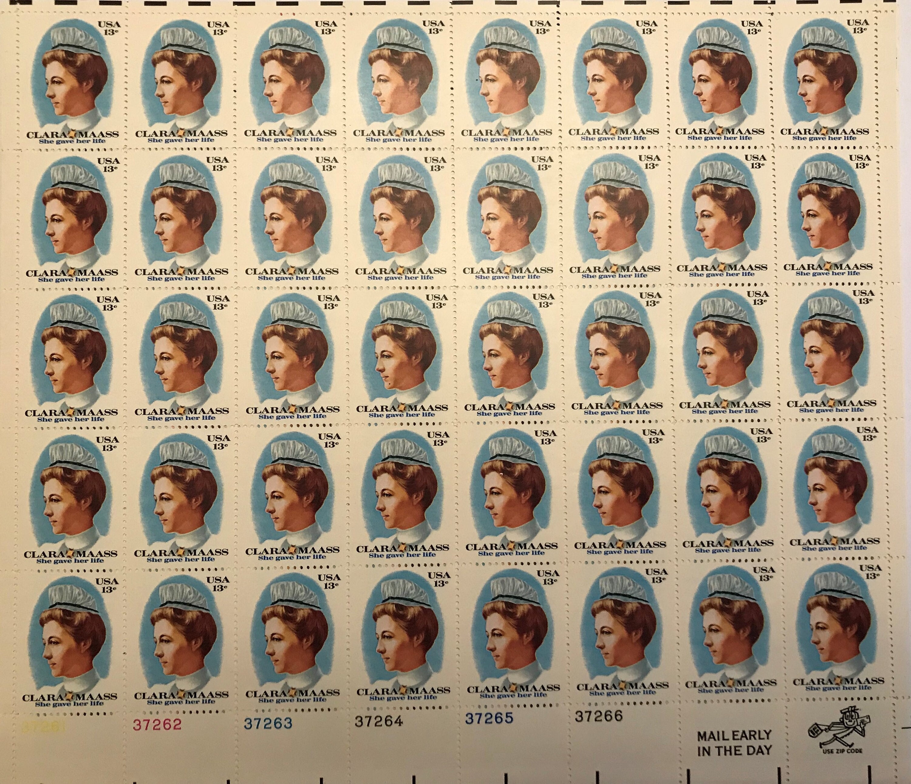 1976 Clara Maass, US Postage Stamps Full Sheet of 40 MNH, Scott 1699 - Etsy