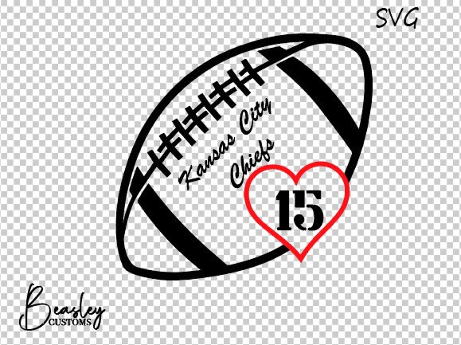Football SVG, Football Heart SVG, Heart SVG - Etsy