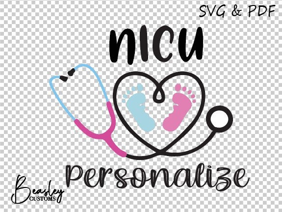 Nicu SVG Personalized Medical Field SVG Nicu PDF | Etsy