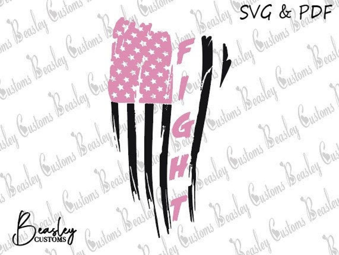 Cancer SVG, Fight Cancer Flag SVG, Fight Cancer Flag PDF, Cancer Pdf ...