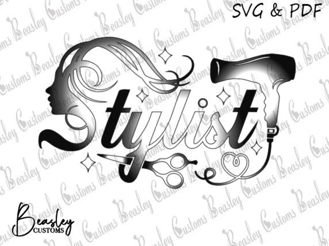 Stylist SVG, Stylist PDF - Etsy