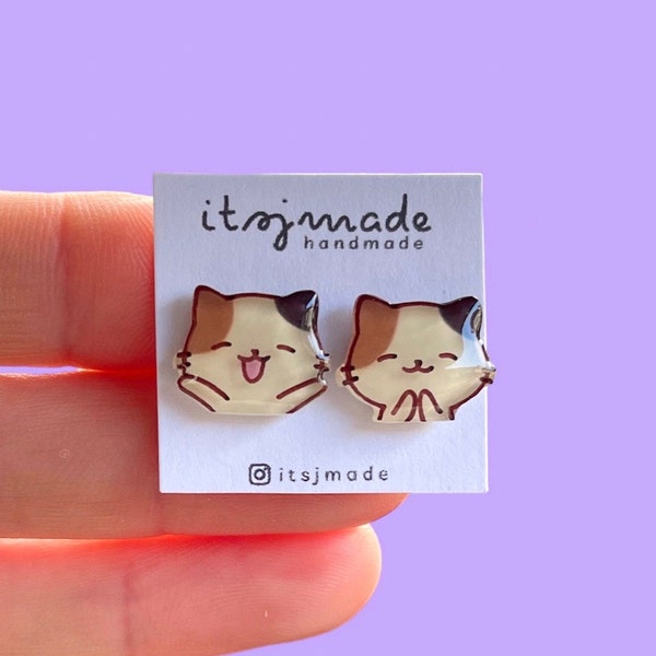 Cat Earrings - Etsy