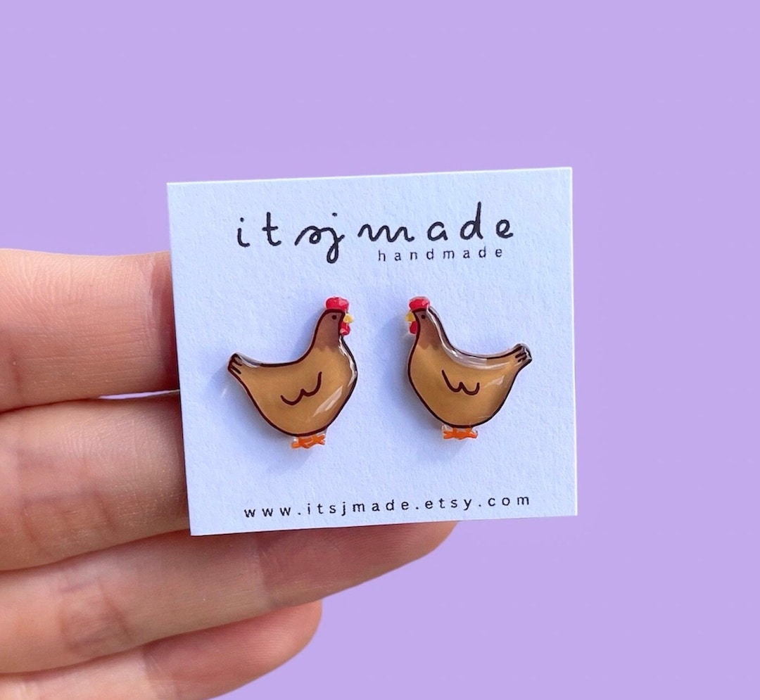 Chicken Hen Bird Animal Earrings Jewellery Gift - Etsy