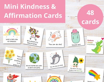 Rainbow Kindness Cards PRINTABLE | Compliment Cards for Kids | Lunchbox ...