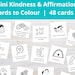 Mini Kindness Cards to Color Affirmation Cards Printable - Etsy