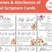 Names and Attributes of God Scripture Cards | Printable Bible Verse ...