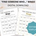EDITABLE TEMPLATE: Find Someone Who Bingo Game | Editable Bingo Game ...