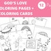 God's Love Coloring Pages | Valentines Coloring Cards | Bible Verses ...