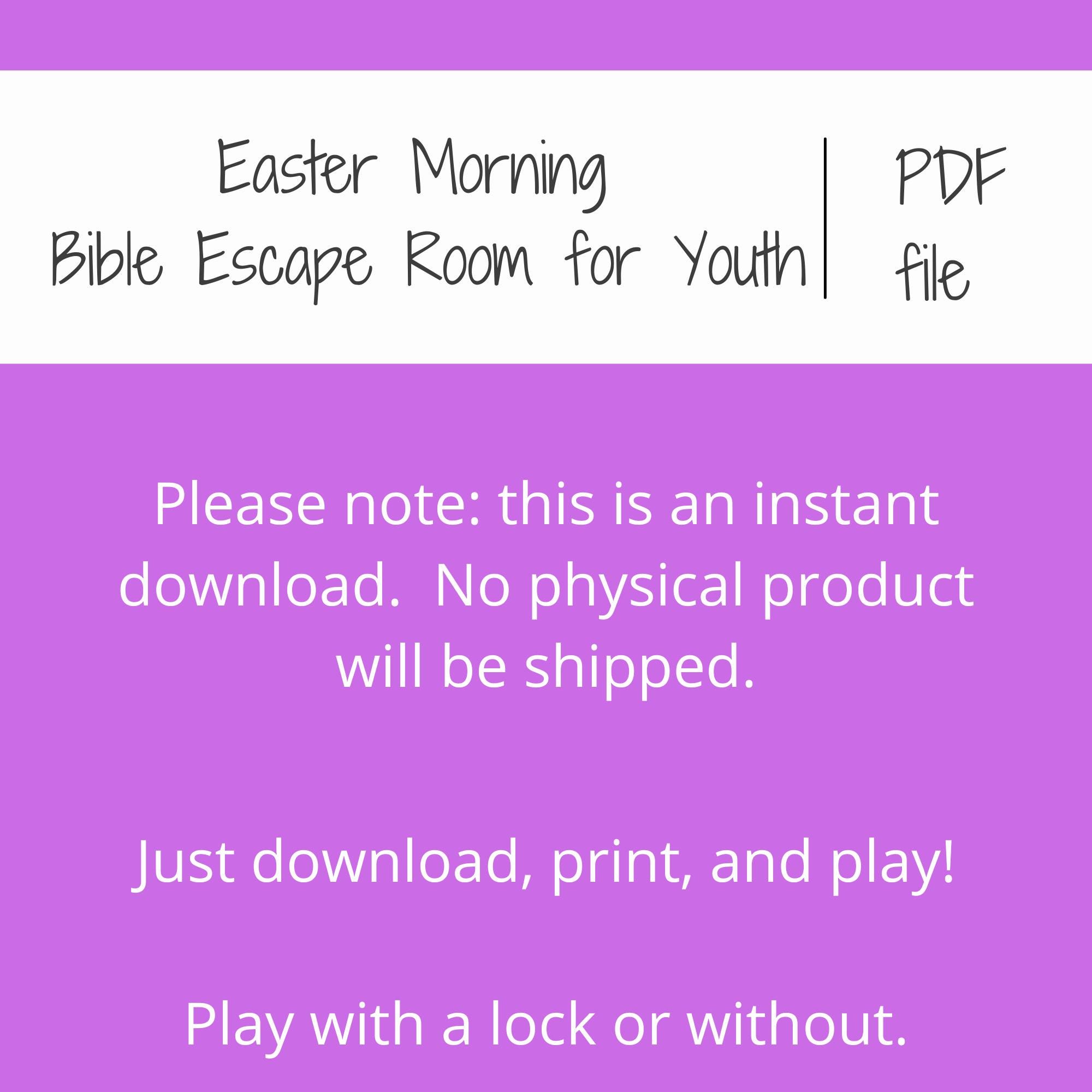 Easter Escape Room for Youth | Easter Bible Activity | Youth Group Game ...