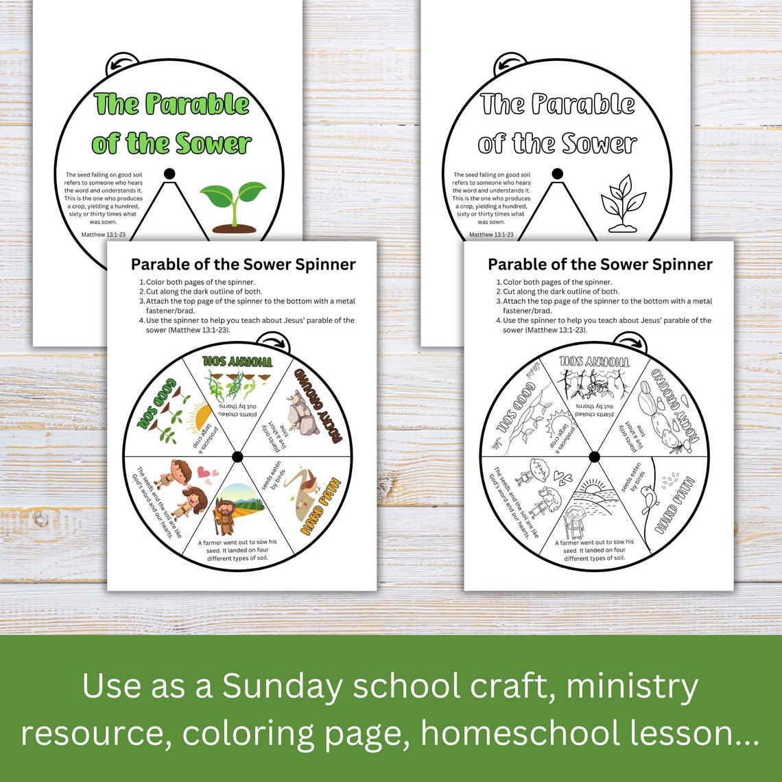 Parable of the Sower Bible Craft for Kids | Parable of the Seeds ...