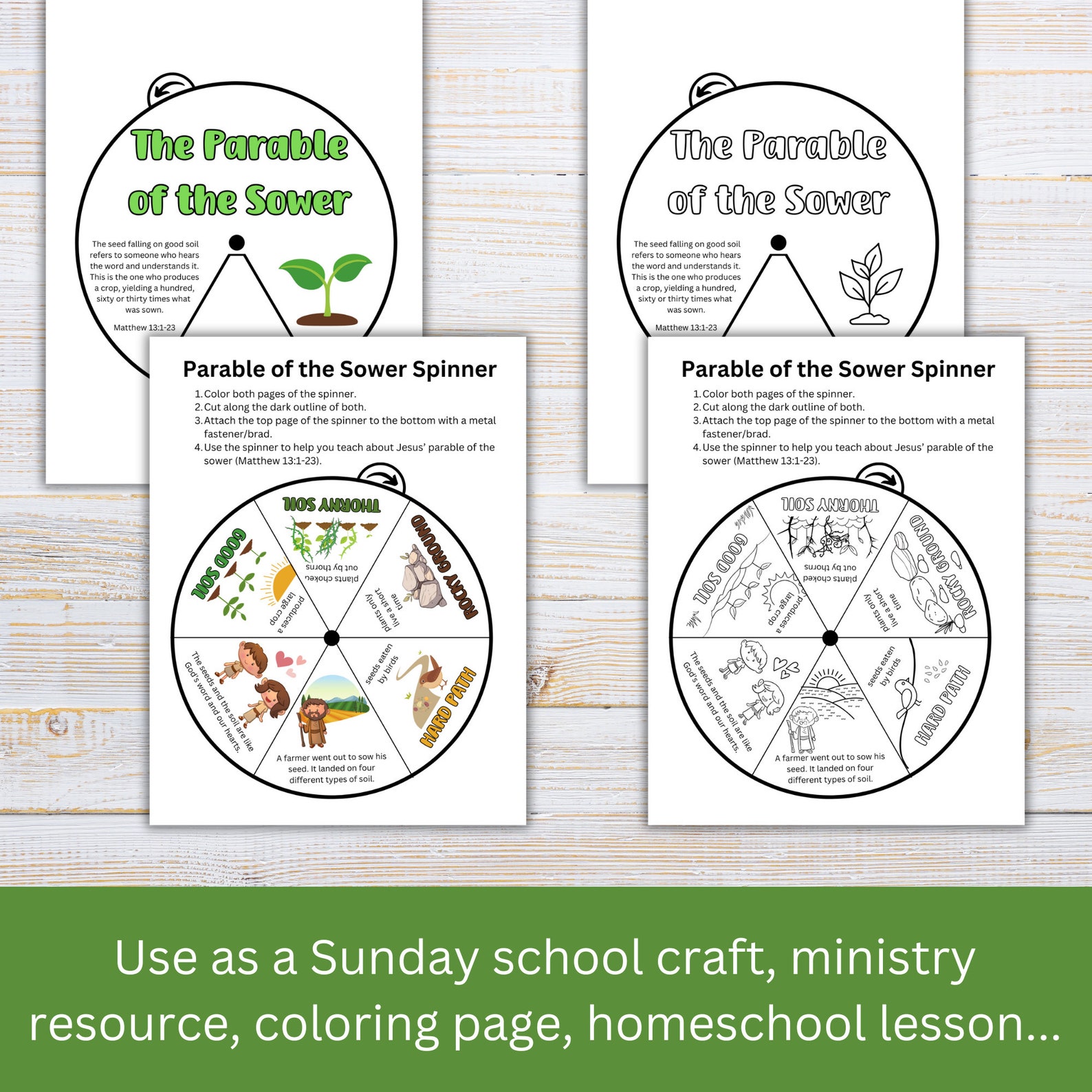 Parable of the Sower Bible Craft for Kids | Parable of the Seeds ...