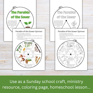 Parable of the Sower Bible Craft for Kids | Parable of the Seeds ...