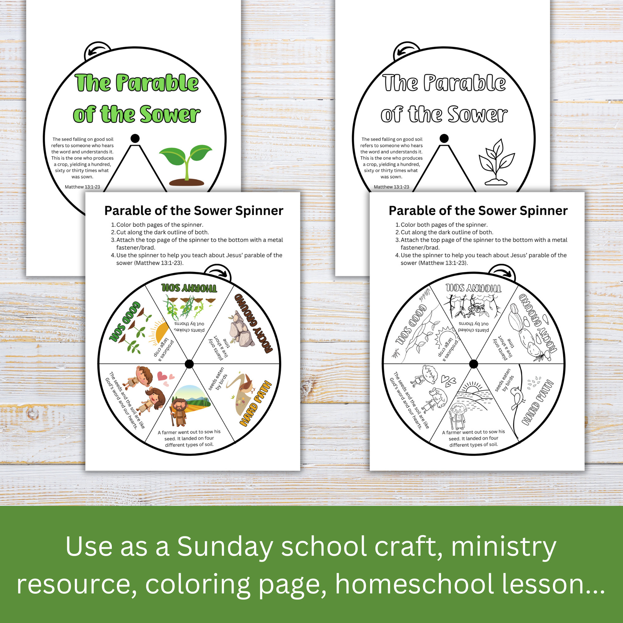 Parable of the Sower Bible Craft for Kids | Parable of the Seeds ...