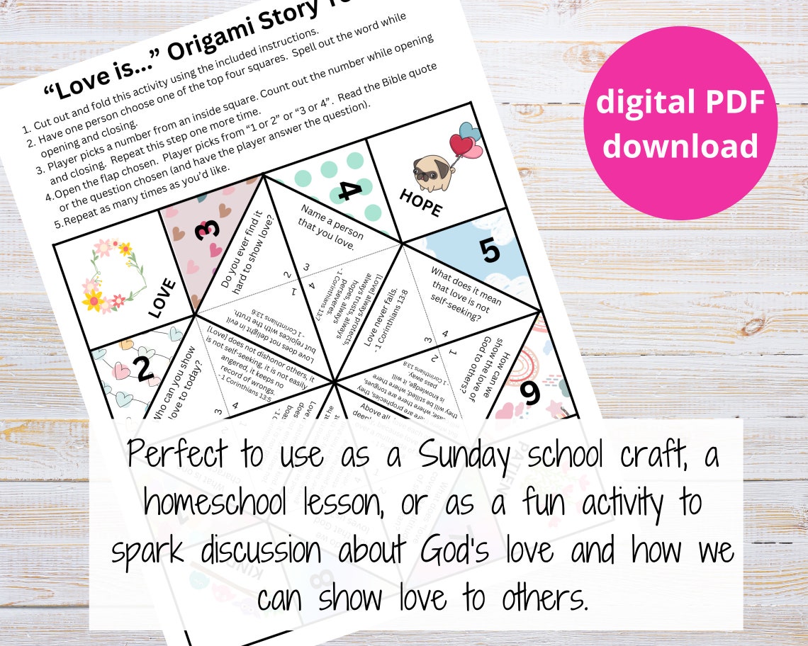 Love is Patient Bible Story Activity | Valentines Day Bible Craft | 1 ...