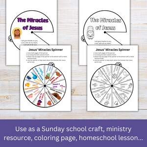 Miracles of Jesus Bible Craft | Sunday School Story Spinner | Bible ...